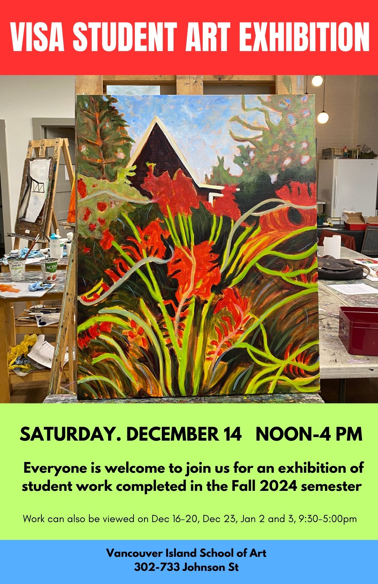 Student Art Exhibition Dec 14, noon-4pm – Slide Room Gallery